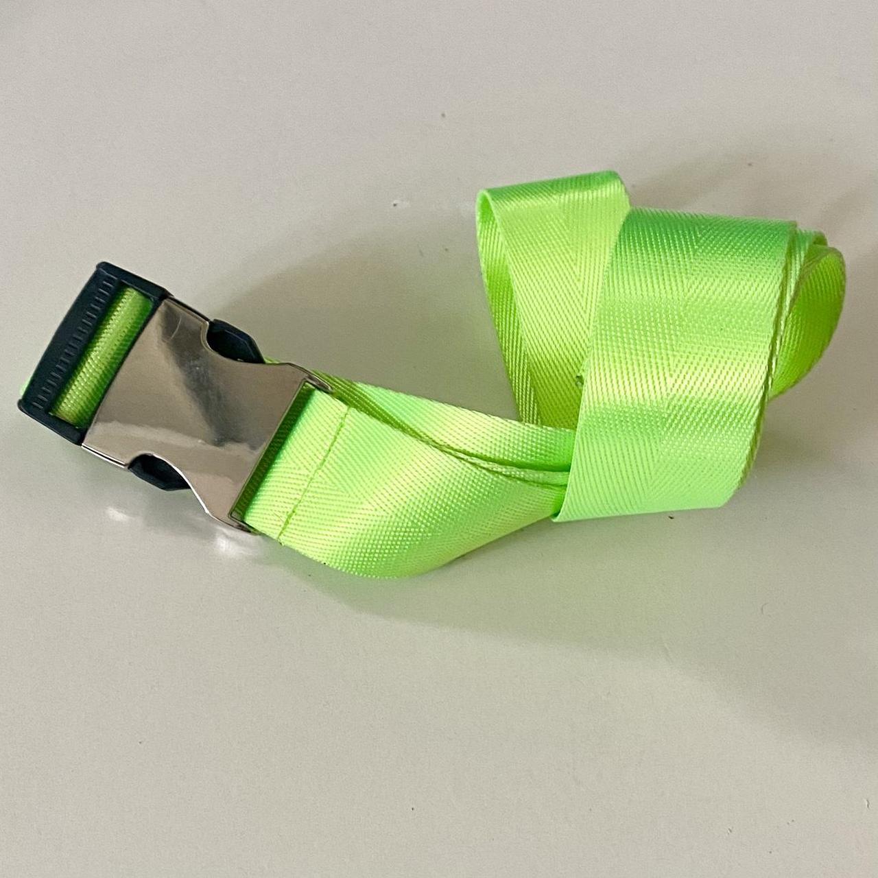 Neon green utility skater belt. 80s vibes. #kidcore... - Depop