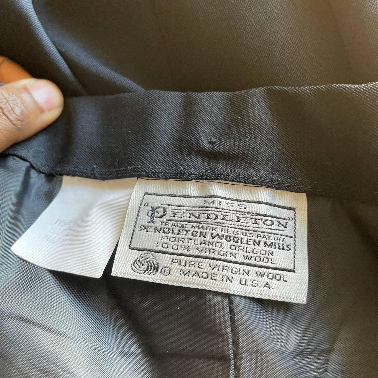 Pendleton Black 2 Side Pleated 100% Virgin Wool... - Depop