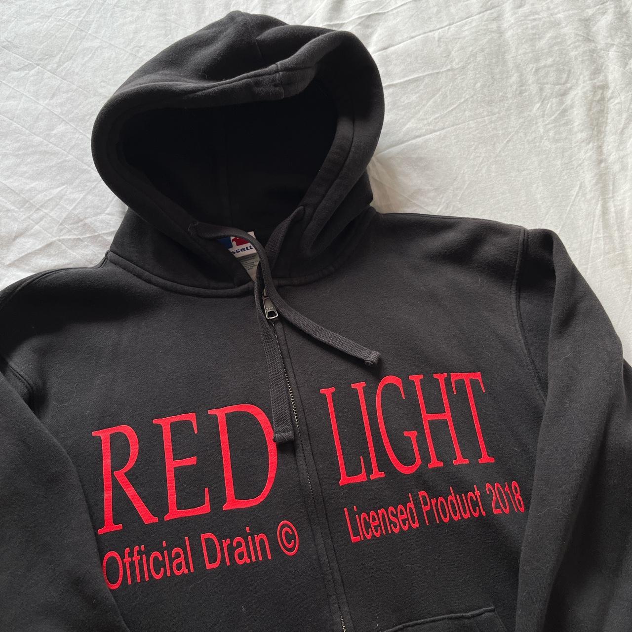 Rare Bladee Red Light zip up, size medium. Printed... - Depop