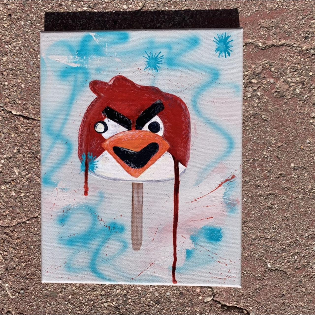 Angry Birds Popsicle 8x10 painting done by me.... - Depop