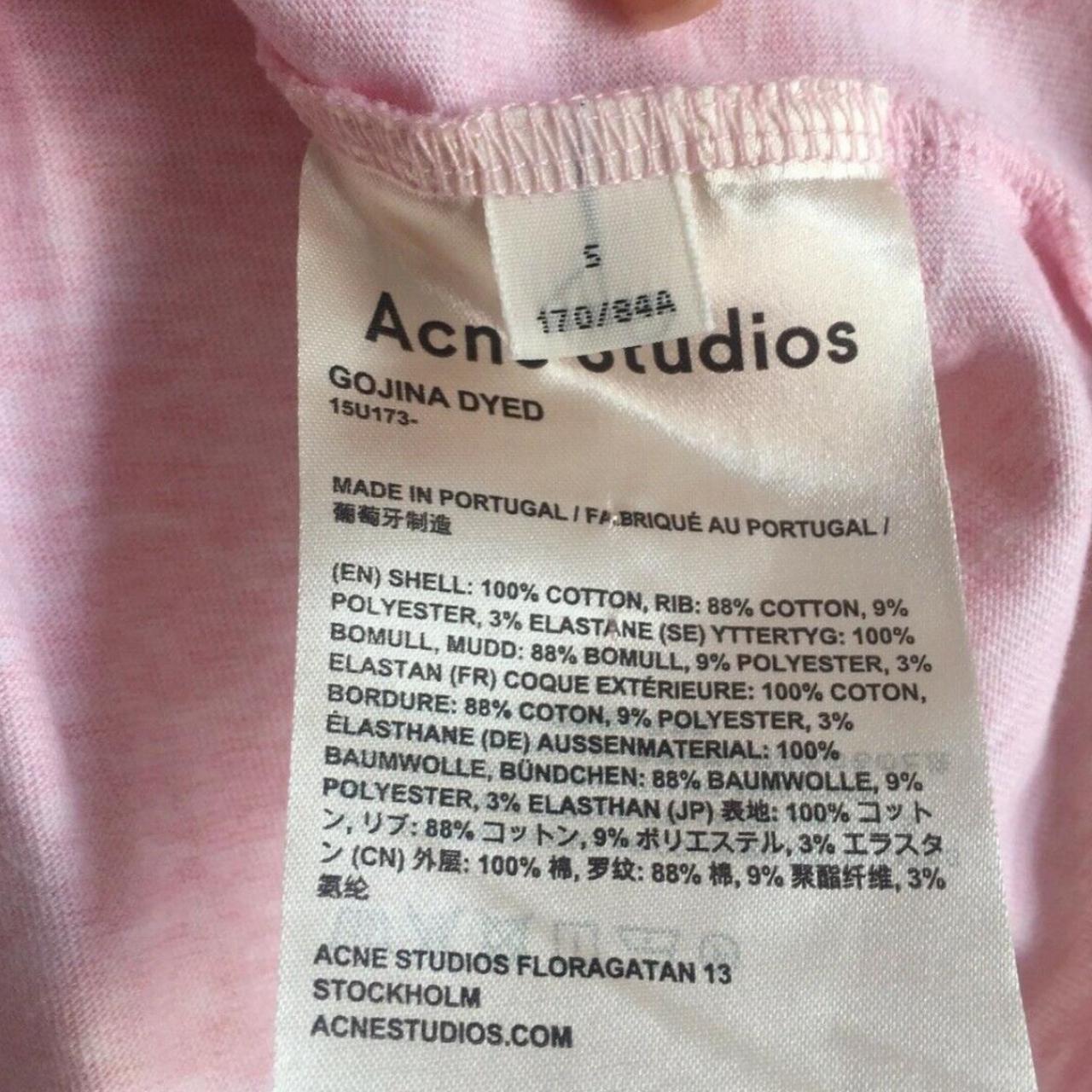 Acne Studios Gojina Dyed Rose Melange Pink Logo Neck... - Depop