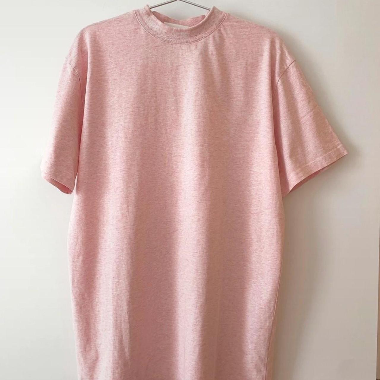 Acne Studios Gojina Dyed Rose Melange Pink Logo Neck... - Depop