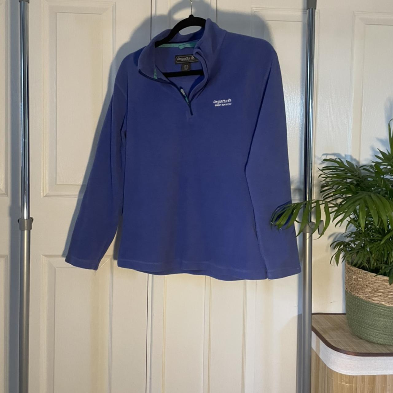 Blue fleece, super comfy 🧡 #90s #fleece #vintage... - Depop