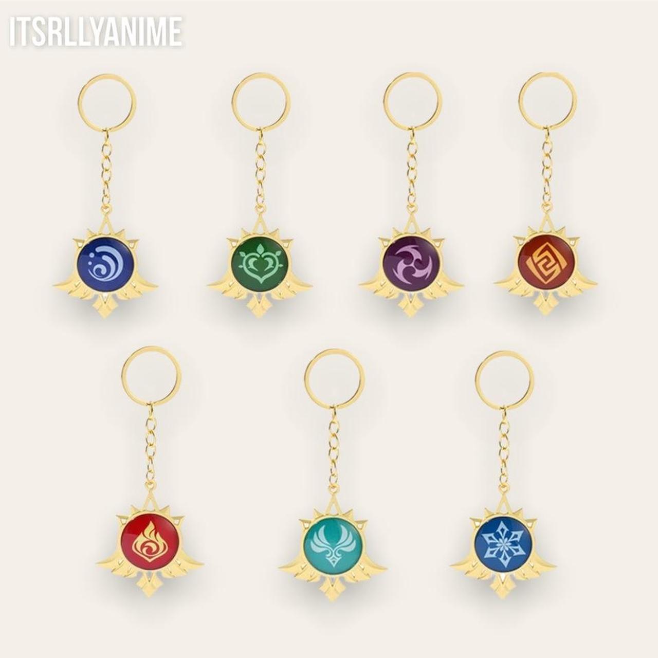 genshin impact vision element keychains! whether... - Depop