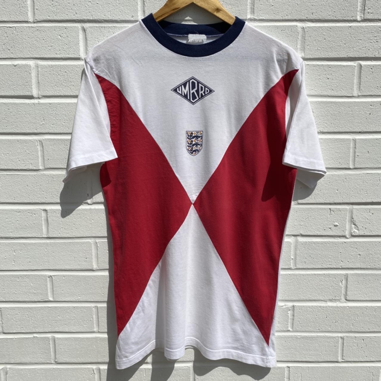 Vintage 80’s Umbro England training top, size S.... - Depop
