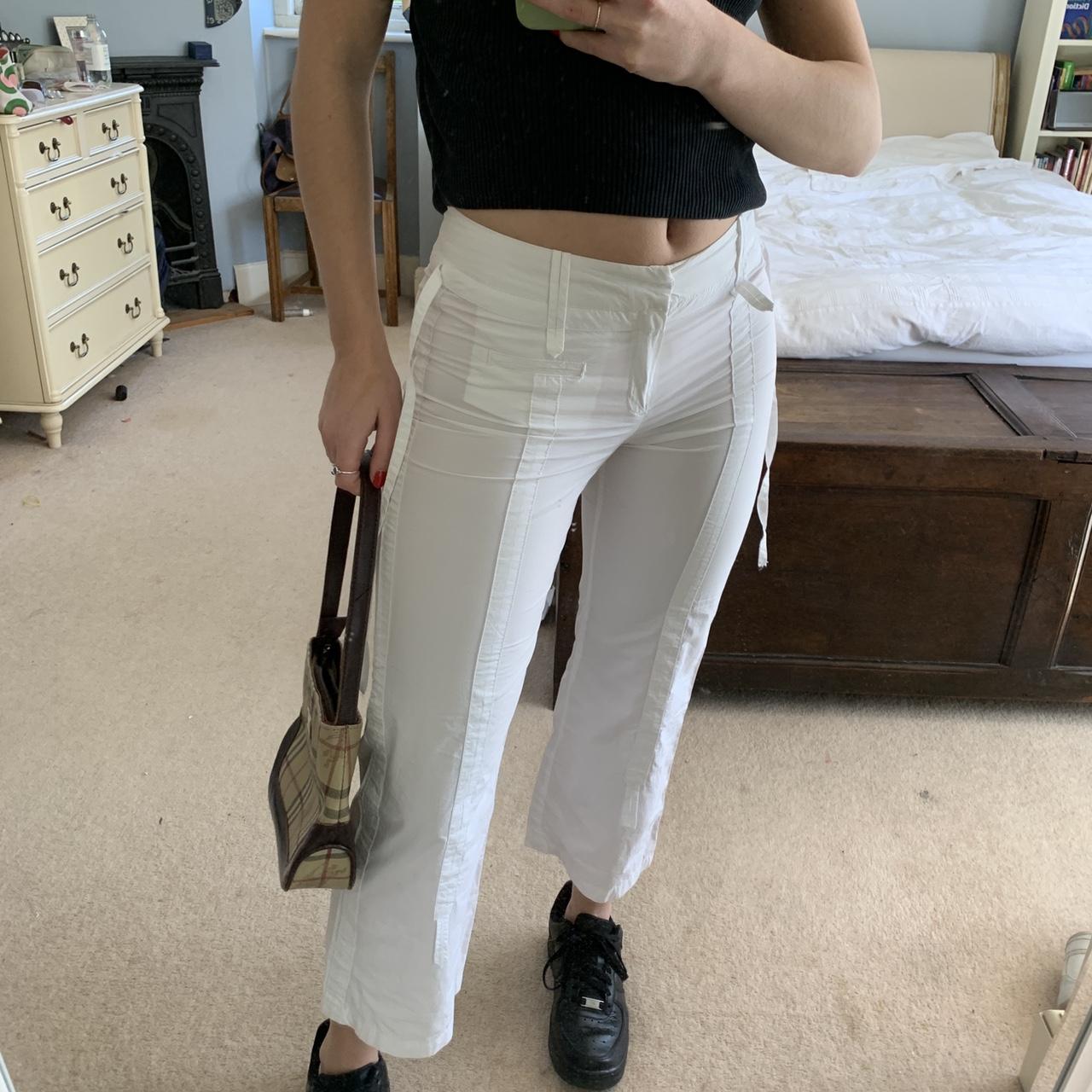 White vintage 90s cargo pants. These are super cool... - Depop