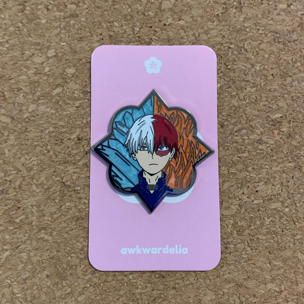 Awkwardelia Todoroki MHA Enamel Pin Selling off... - Depop