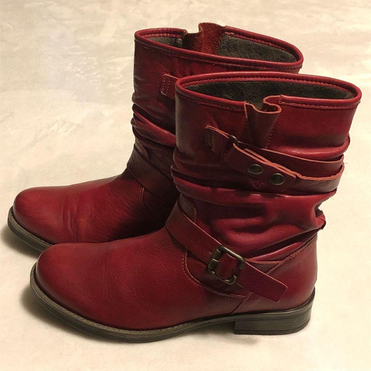 Eric Michael Laguna Red Leather Boots. EU size 39.... - Depop