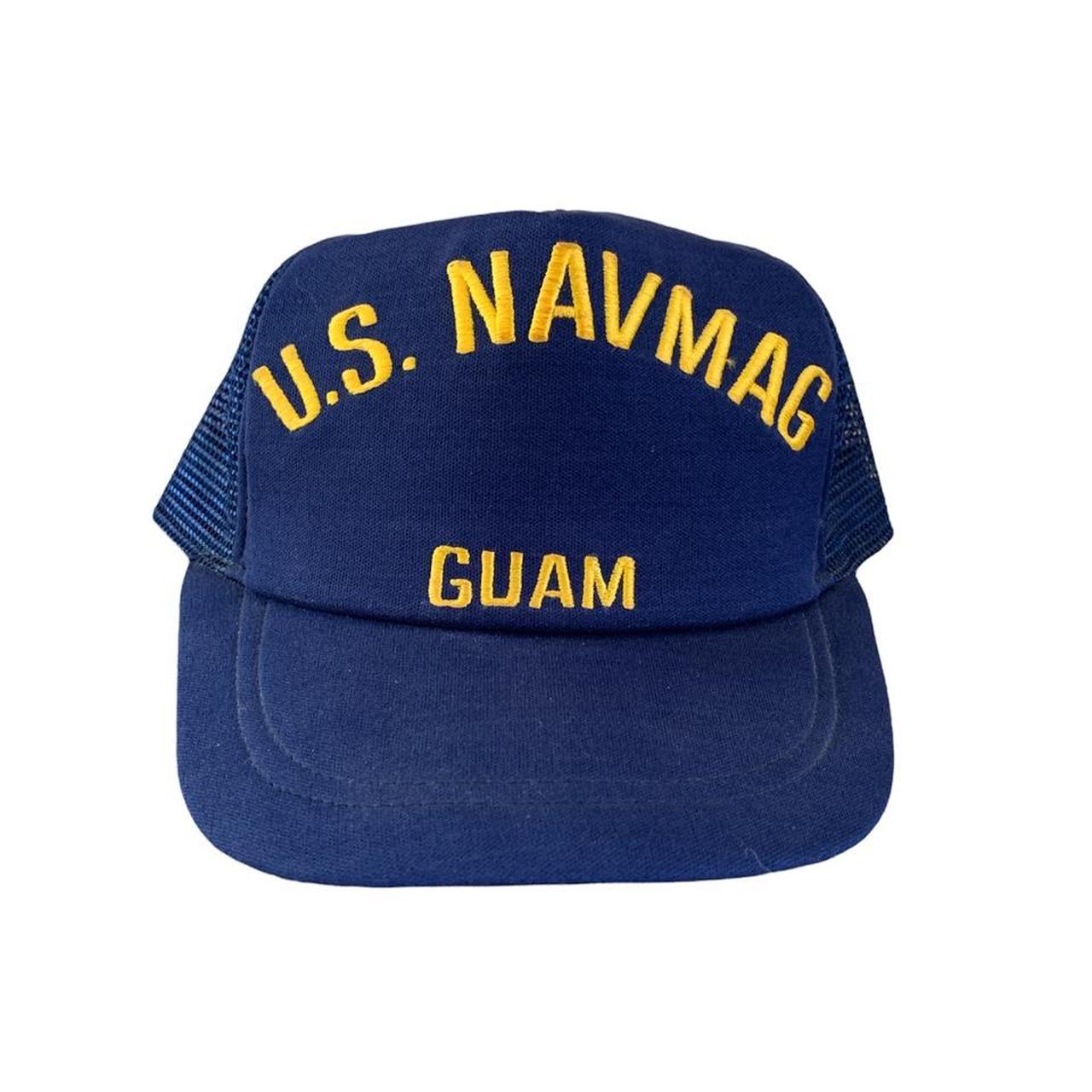 Vintage 80’s Navy Military Trucker Hat Adjustable... - Depop