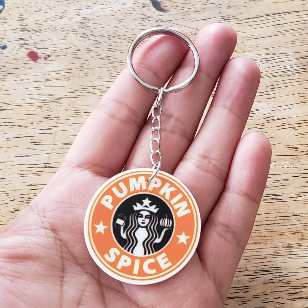Starbucks Pumpkin Spice Keychain Handmade... - Depop