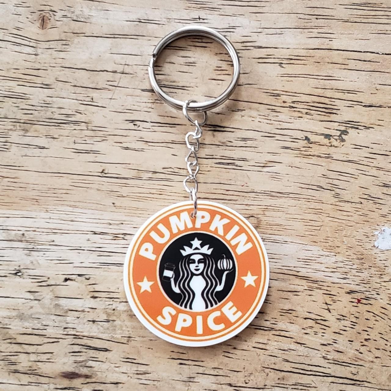 Starbucks Pumpkin Spice Keychain Handmade... - Depop