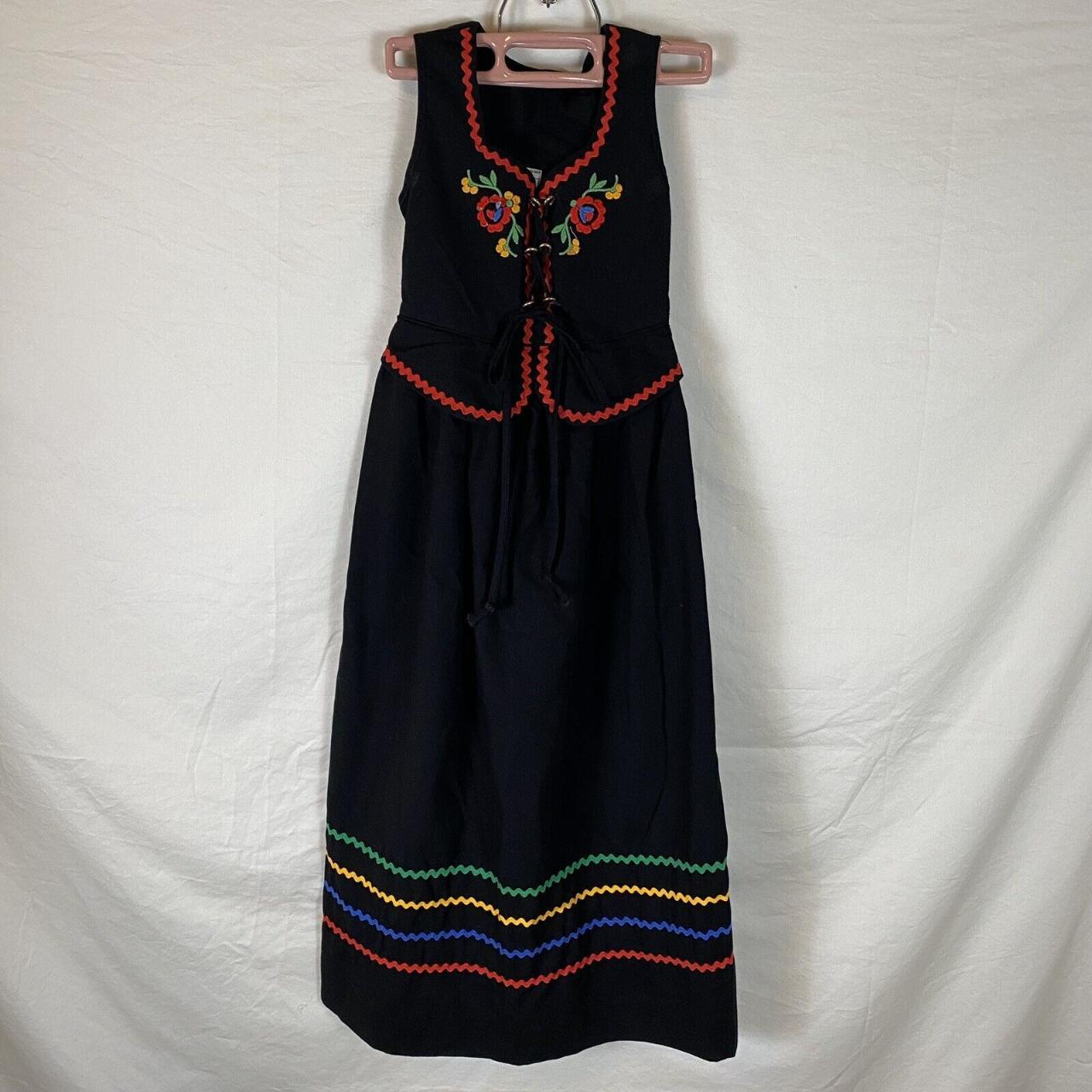 Vintage 70’s JC Penney Mexicana fiesta maxi dress in... - Depop