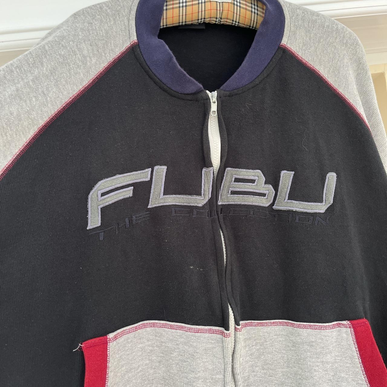 FUBU Men's Black and Grey Jacket | Depop