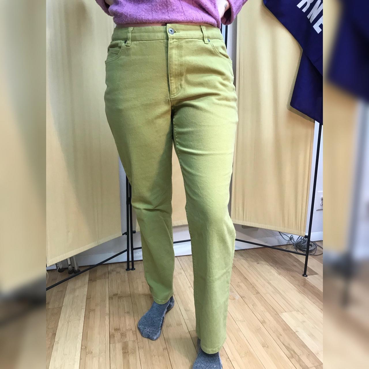 Vintage Liz Claiborne lime green jeans Women’s size... - Depop