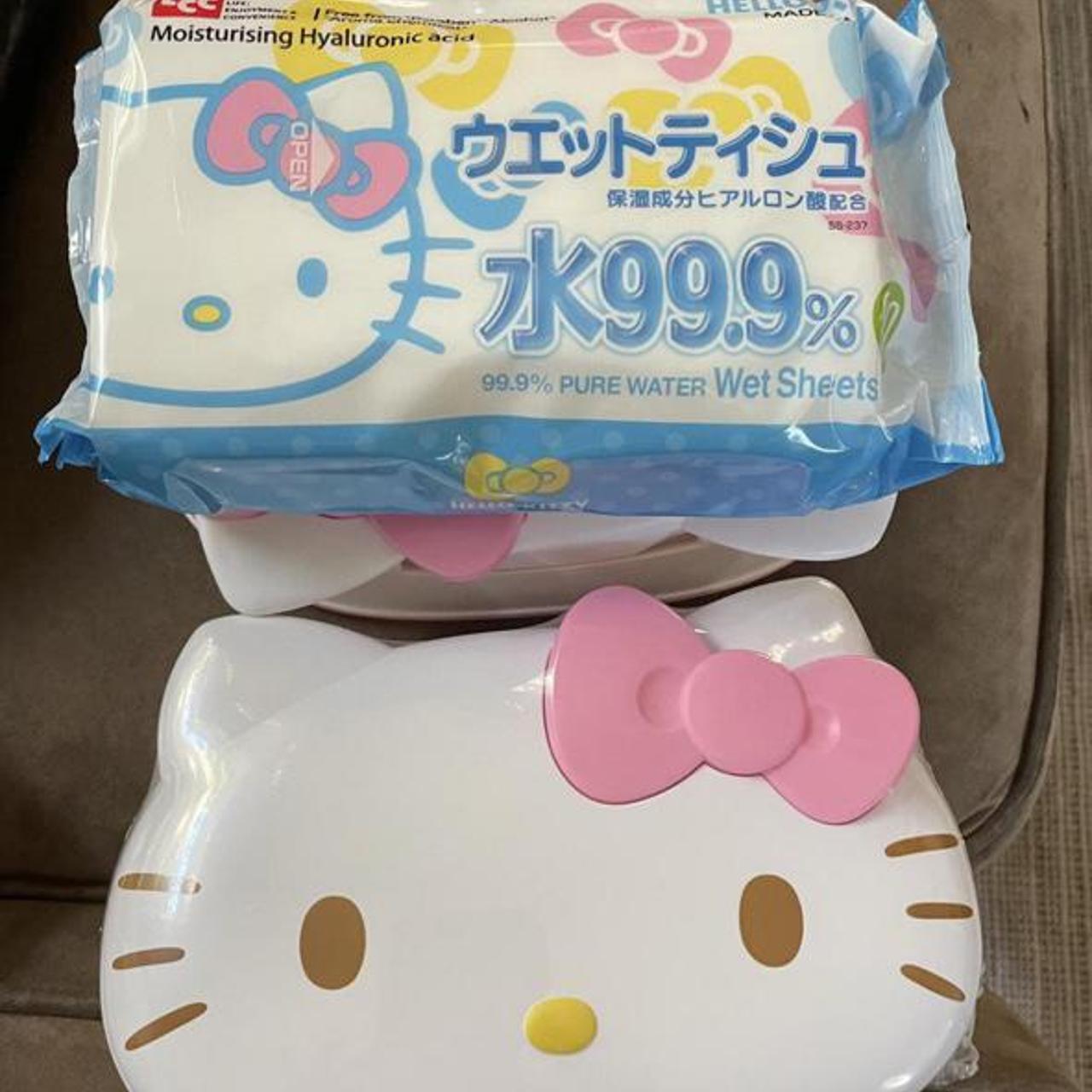 Hello Kitty wipe container with wipes included... - Depop