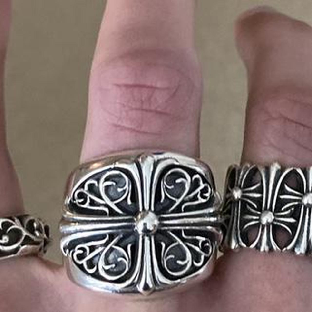 Chrome Hearts Classic Oval Ring Size 9 Retail... - Depop