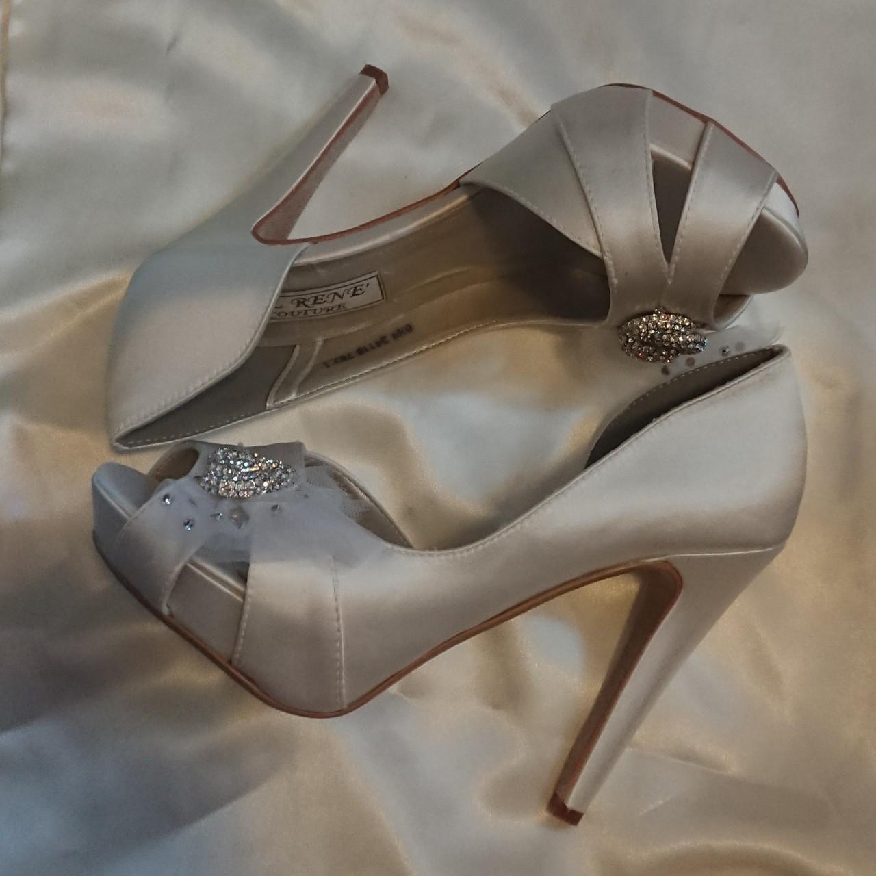 Liz Rene Couture satin bridal shoes 😍 Brand New and... - Depop