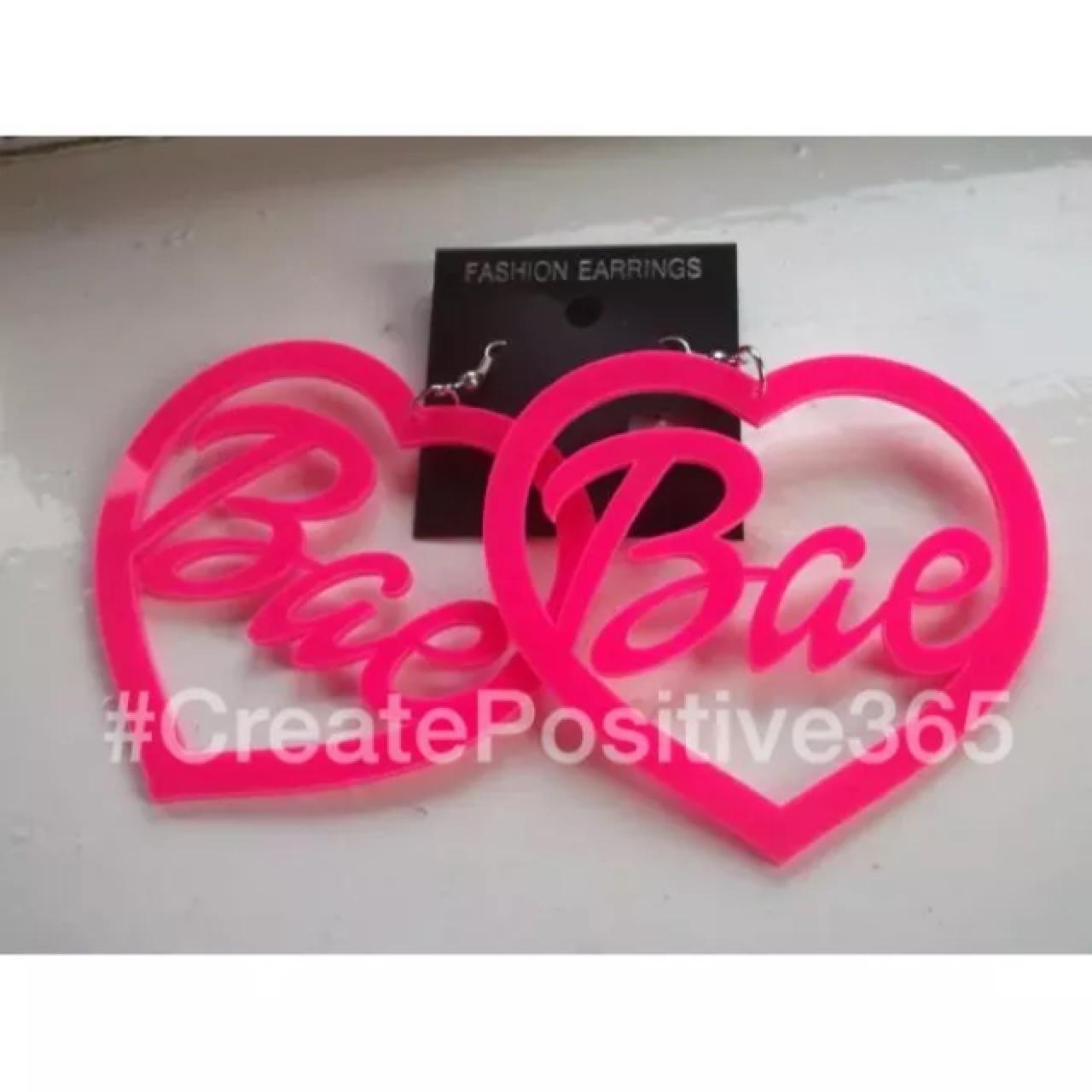 NEW - Custom Made BAE Heart Earrings - Material:... - Depop