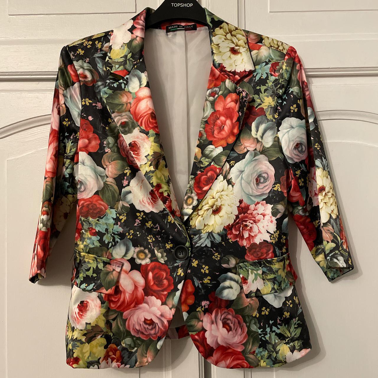 Floral print elegant blazer. Cute for Valentine’s... - Depop