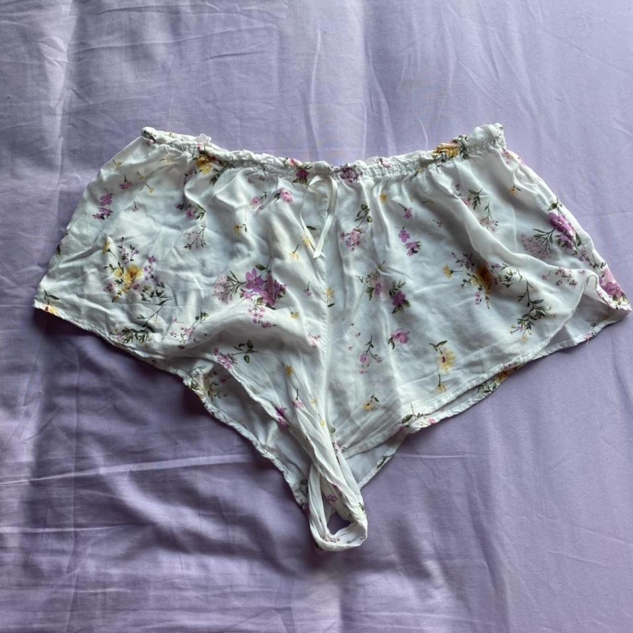 flowy floral pj shorts☆ super cute and comfy☁️ listed... - Depop