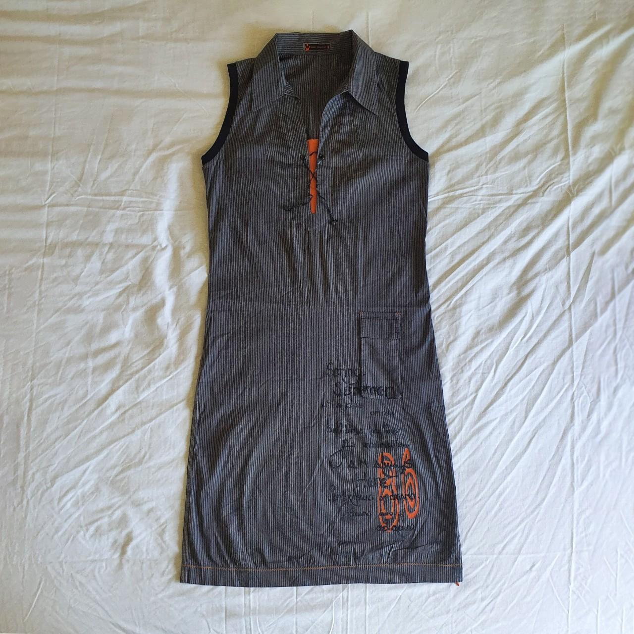 Cop Copine Midi Utility Dress Unique striped... | Depop