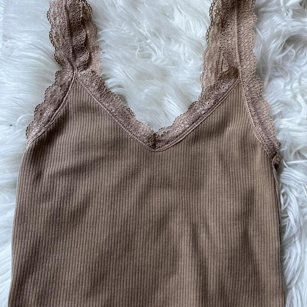 American Eagle Outfitters Womens Brown And Tan Vests Tanks Camis Depop