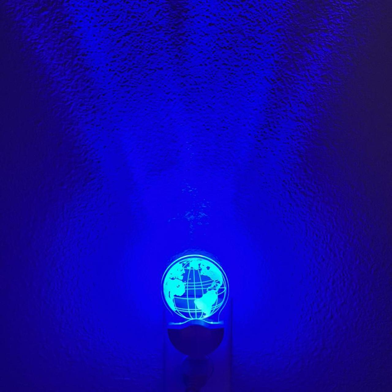 Super Cool Blue World Night Light With Smart Light... - Depop