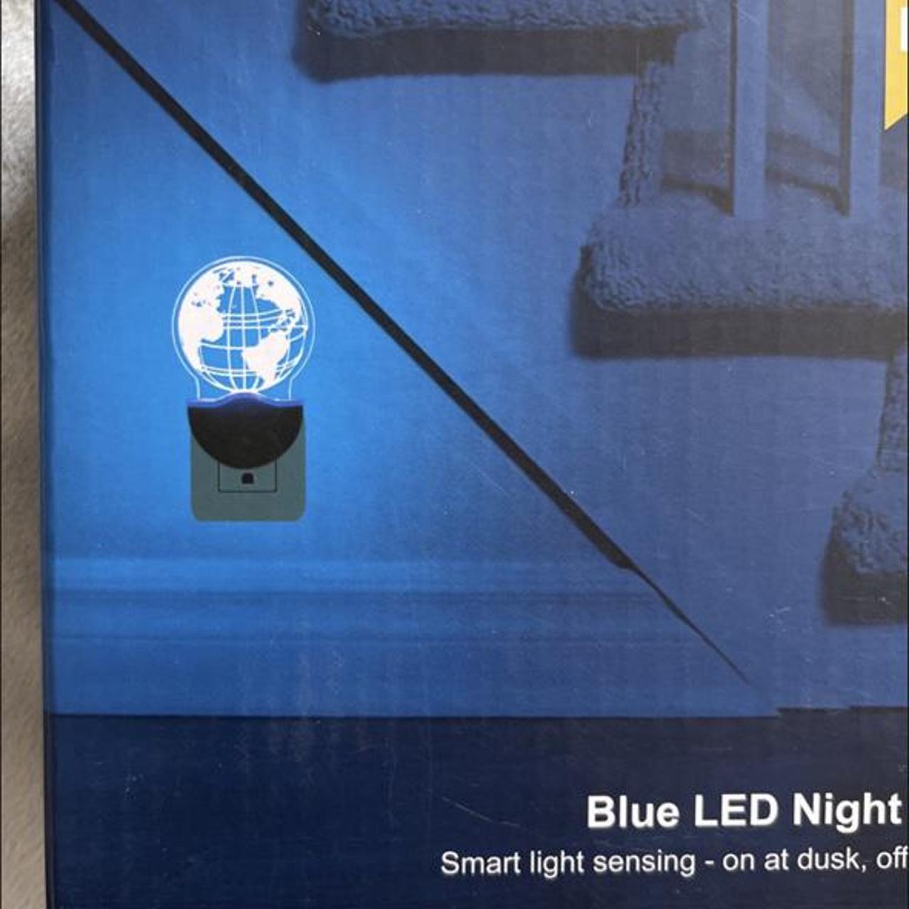 Super Cool Blue World Night Light With Smart Light... - Depop
