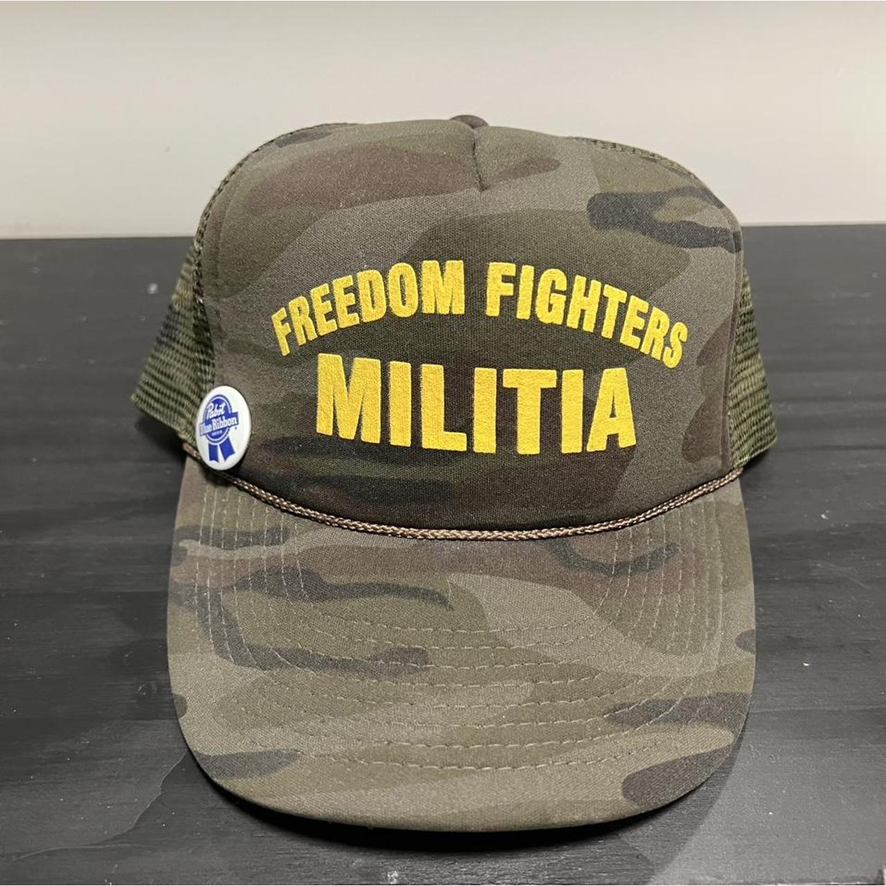 Freedom Fighters Militia foam trucker hat SnapBack... - Depop