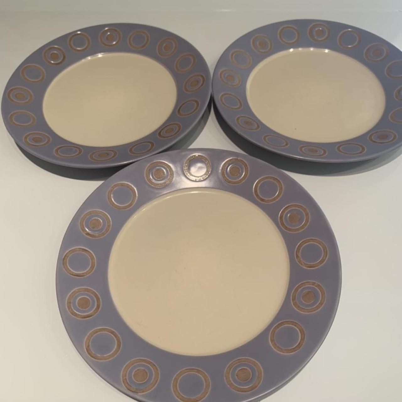 Pier One Purple and Cream Dinnerware | Depop