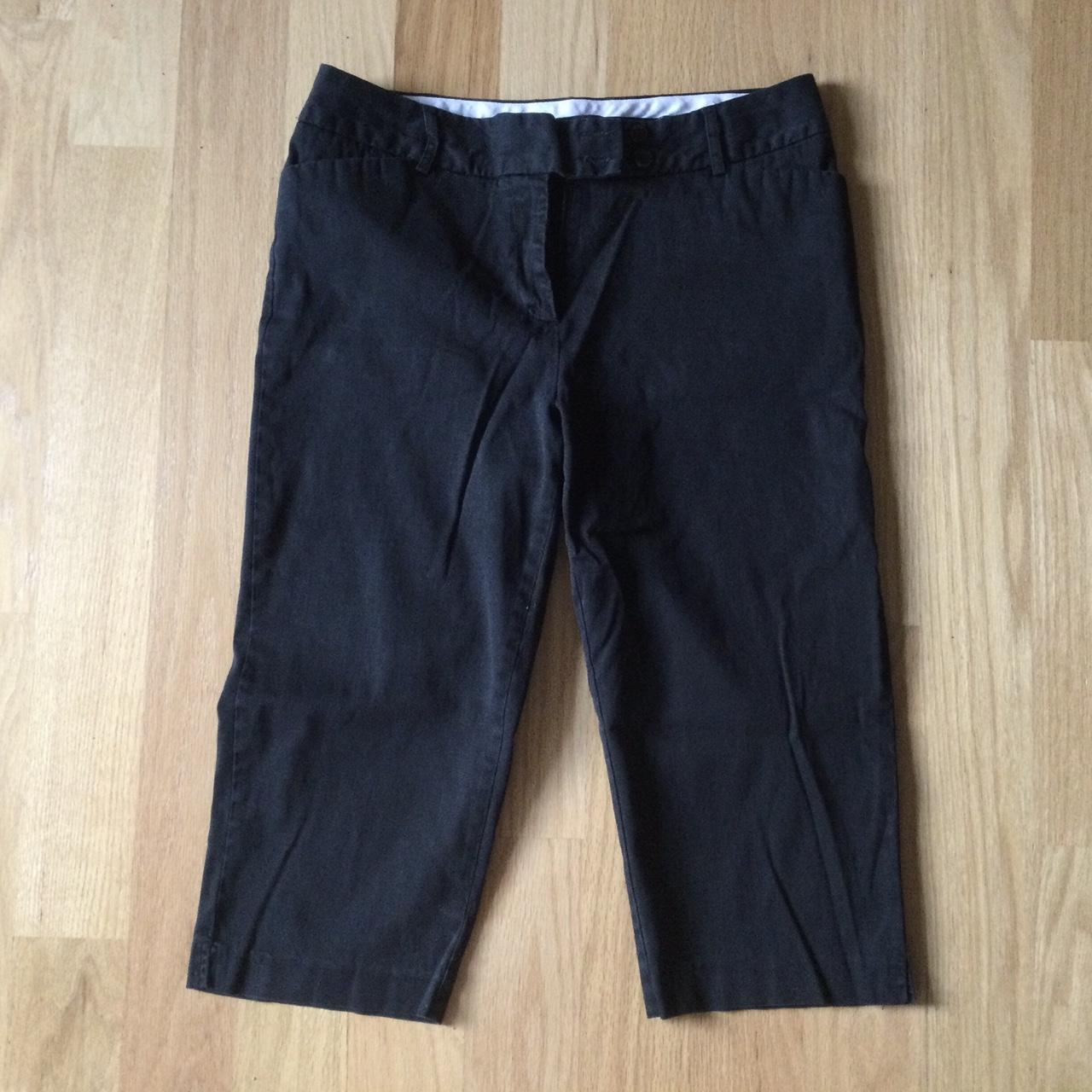 George black 3/4 length pants. Double button and... - Depop