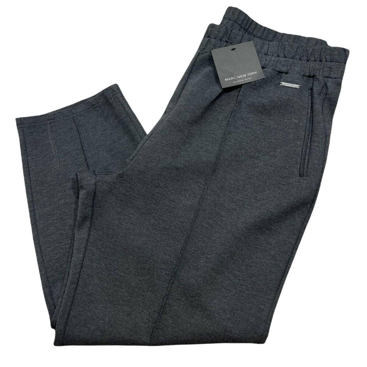 Andrew Marc New York Mens Dark Heather Grey Elastic... - Depop