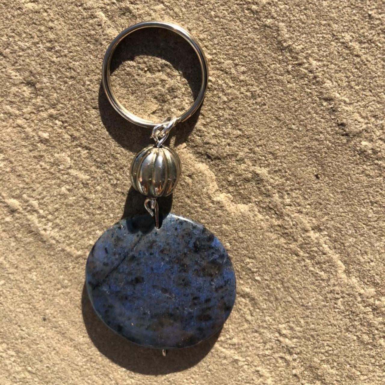 A Handmade unique key ring, made with semi-precious... - Depop