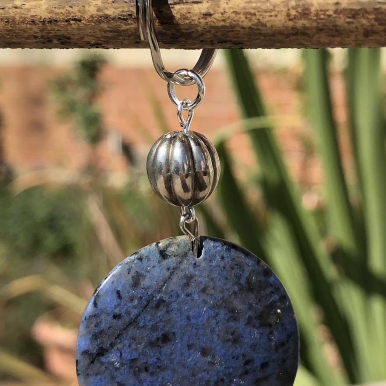 A Handmade unique key ring, made with semi-precious... - Depop