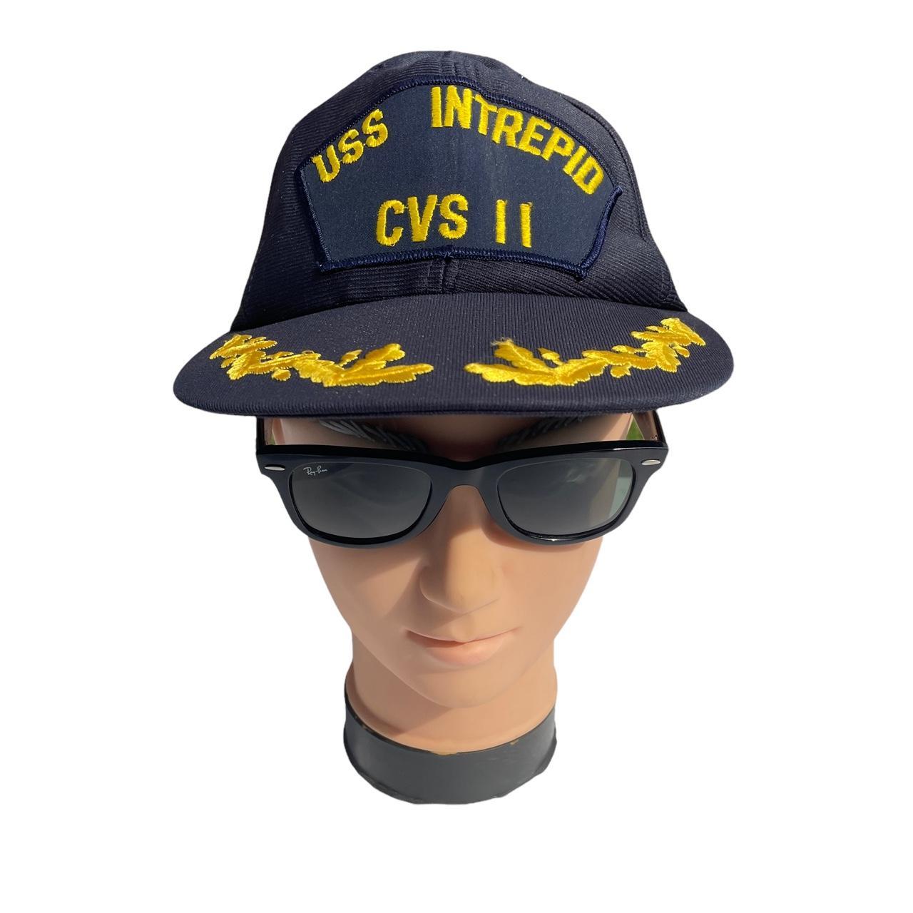 Vintage American Navy Embroidered Cap. Perfect... - Depop