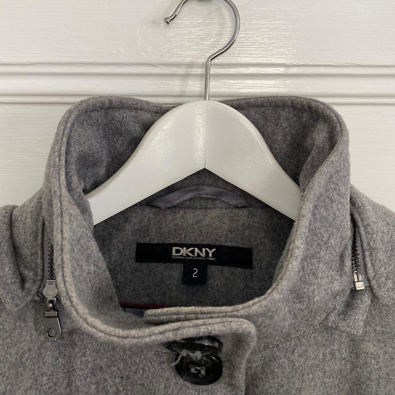 DKNY Gray Jacket in Size 2 - Depop