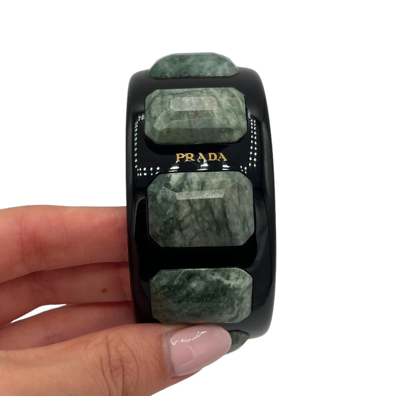 Authentic 2000's vintage Prada chunky resin gemstone... - Depop