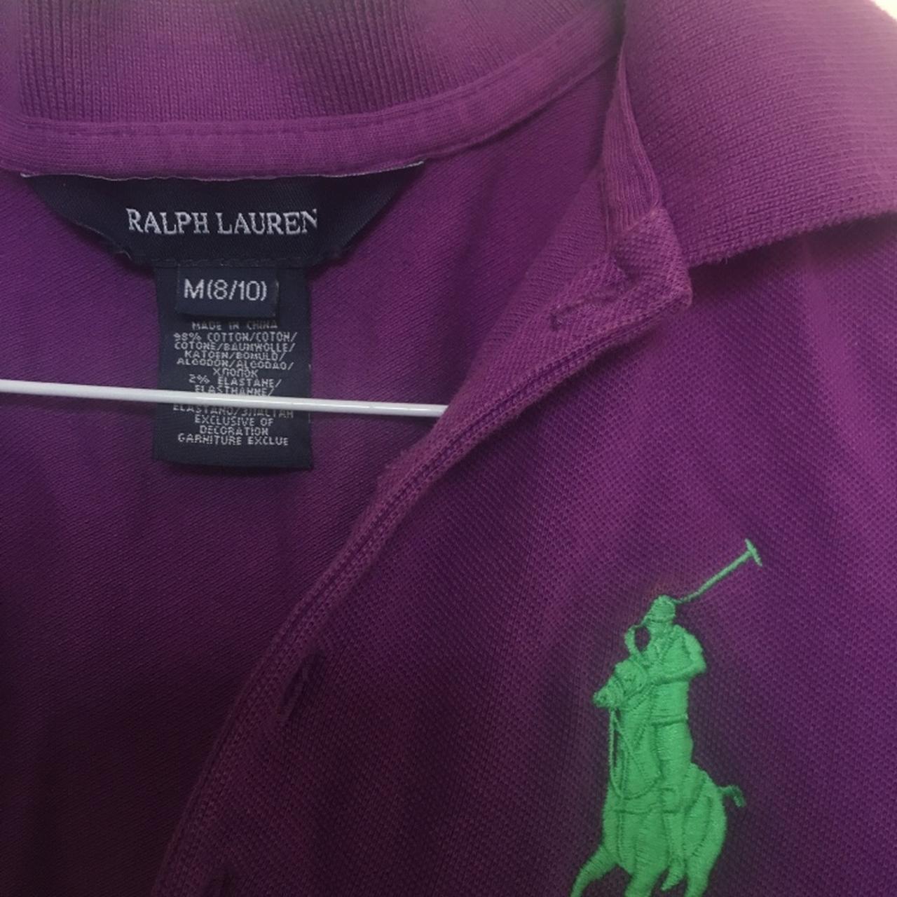 gorgeous vintage purple ralph lauren button up polo... - Depop