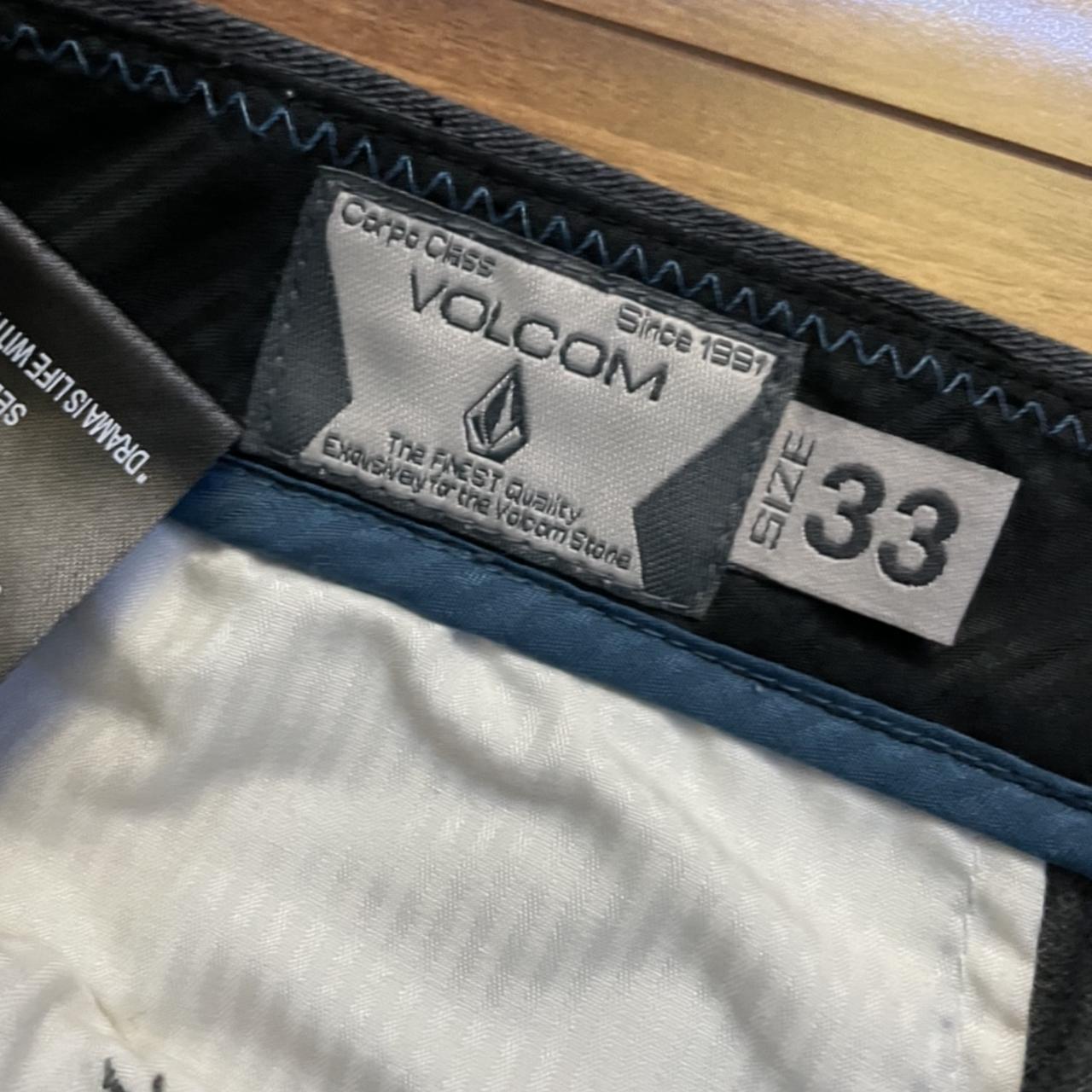 Volcom Men's Grey and Black Trousers | Depop