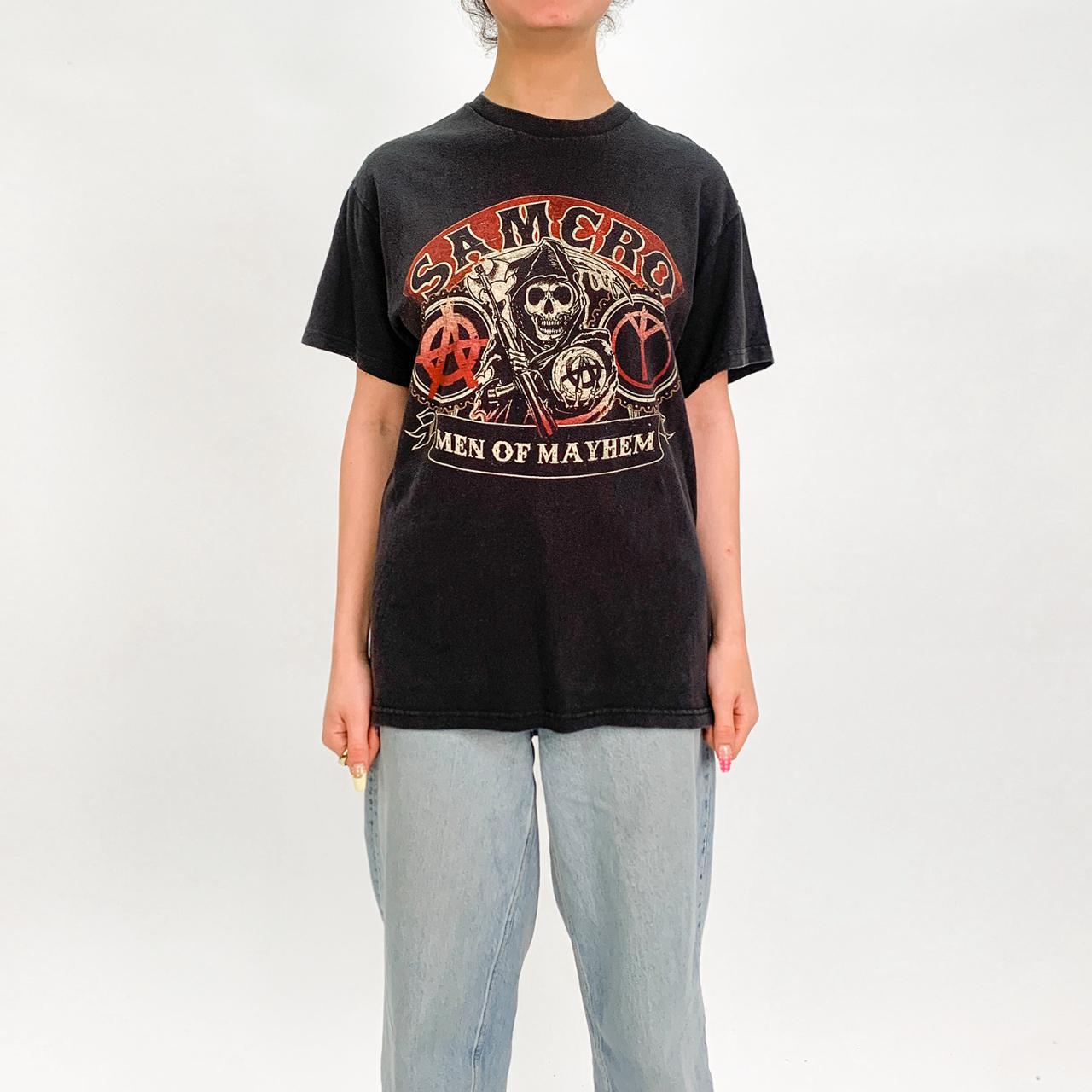 SAMERO SKULL BLACK GRUNGE GRAPHIC TEE (M) ☛ Solid... - Depop