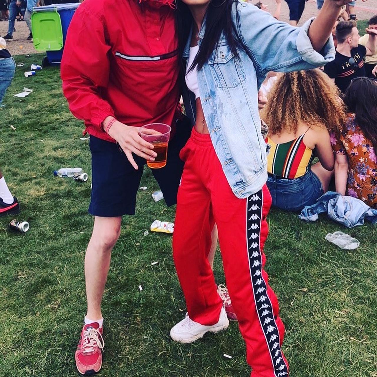 Retro kappa trackies! Pop at the sides! Only worn... - Depop