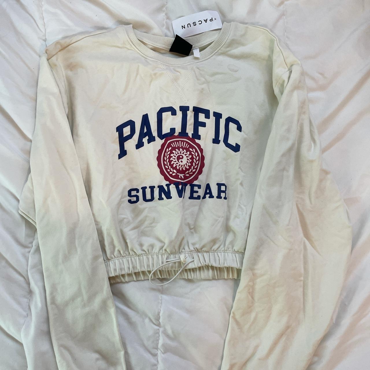 Pacsun “Pacific Sunwear” cropped long sleeve... - Depop