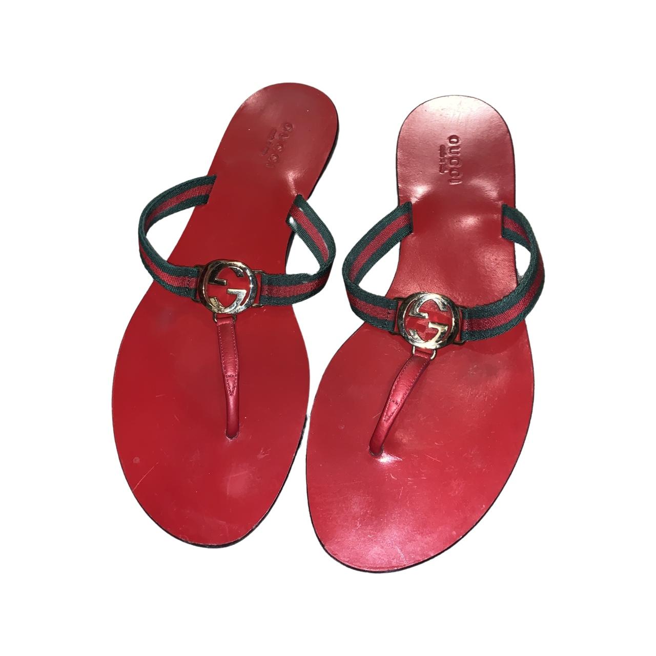 Gucci Women's Red Sandals | Depop