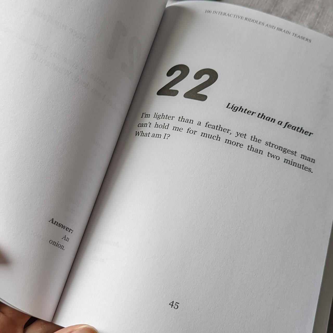 100 interactive riddles and brain teasers... - Depop