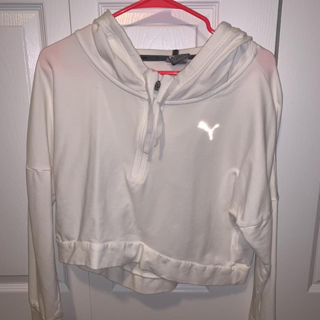 Puma Reflective Zip Up Windbreaker (small pink stain... - Depop