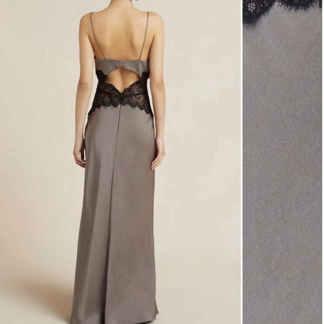 Bec & Bridge Women's Grey and Black Dress | Depop