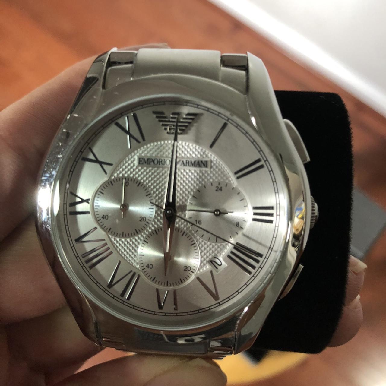 Emporio Armani Exchange Silver Watch Great Condition... - Depop