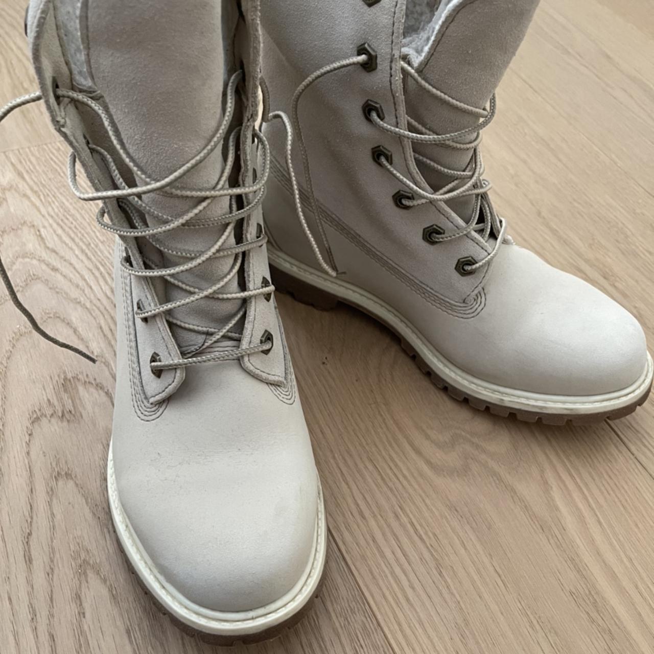 Timberland Boots beige waterproof size 39... - Depop
