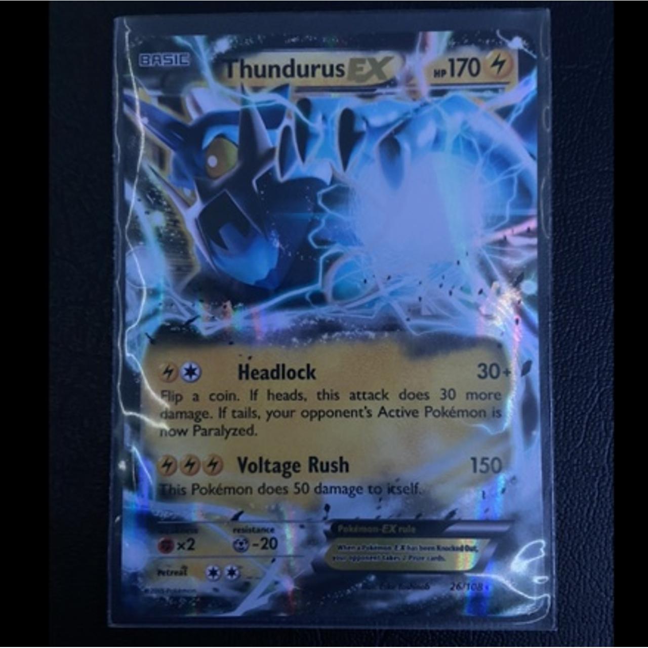 Thundurus EX 26/108 Mint Condition May do bidding... - Depop