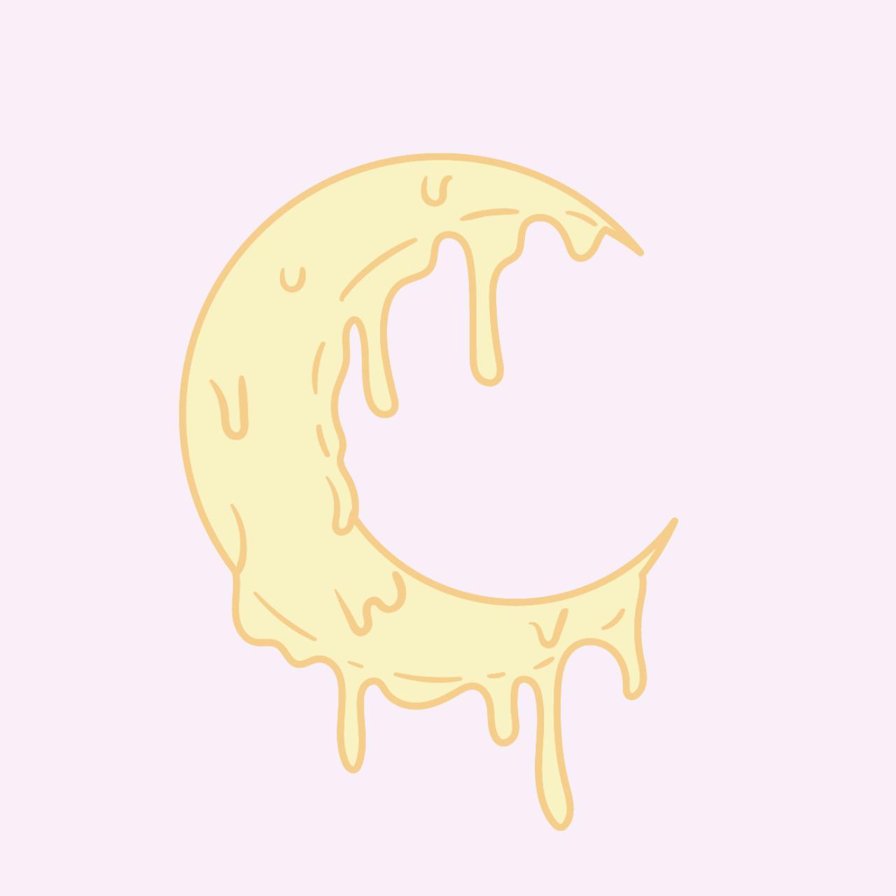 Drippy Moon Sticker🌙 37mm Circle Stickers 1 Sheet... - Depop